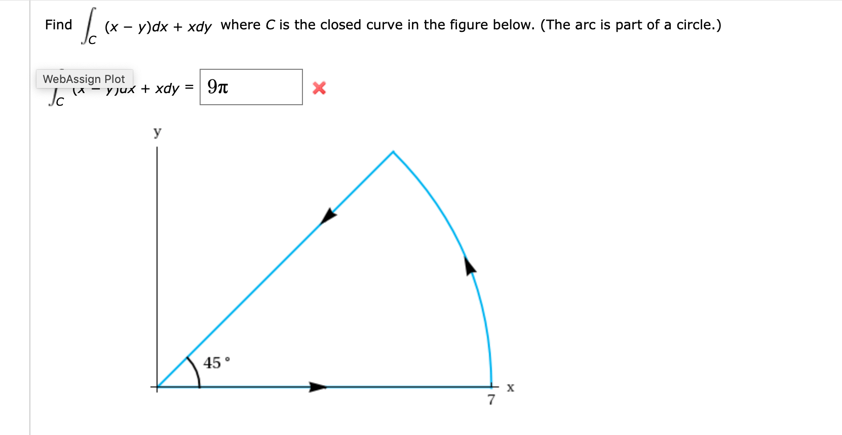 Solved Find - y)dx + xdy where C is the closed curve in the | Chegg.com