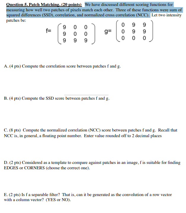 Solved We Have Discussed Different Scoring Functions For