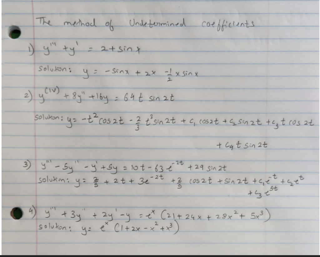 Solved Determine the general solution of the given | Chegg.com