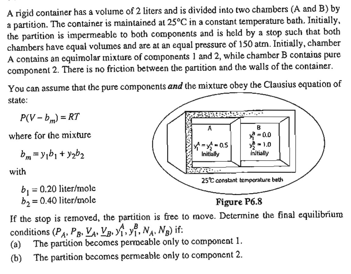 Solved A rigid container has a volume of 2 liters and is | Chegg.com