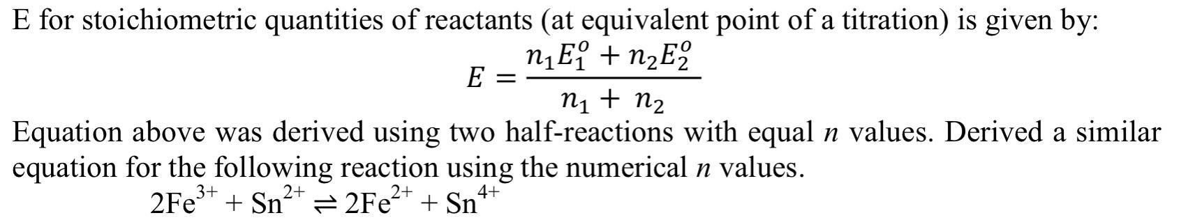 Solved = E for stoichiometric quantities of reactants (at | Chegg.com