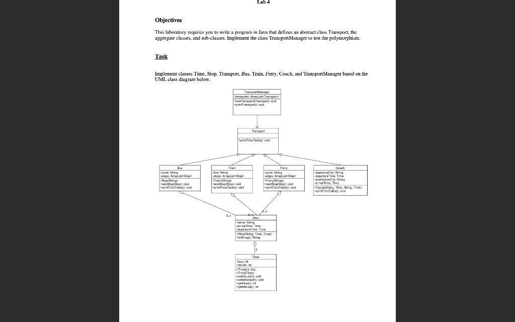 Solved Write the main method in a class | Chegg.com