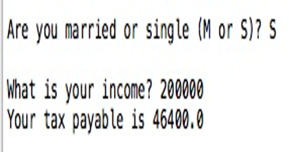 Solved Using Python: Write a program that computes taxes for | Chegg.com