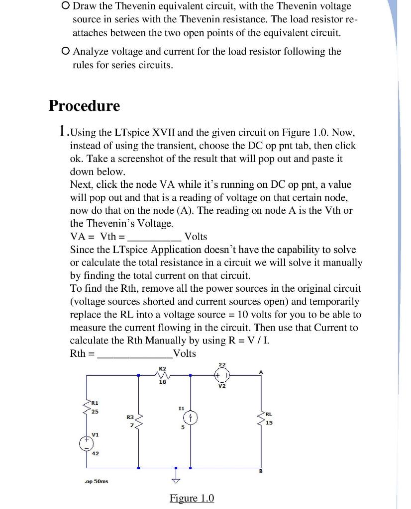 Solved Laboratory #8 – Thevenin's Theorem Objectives 1. To | Chegg.com
