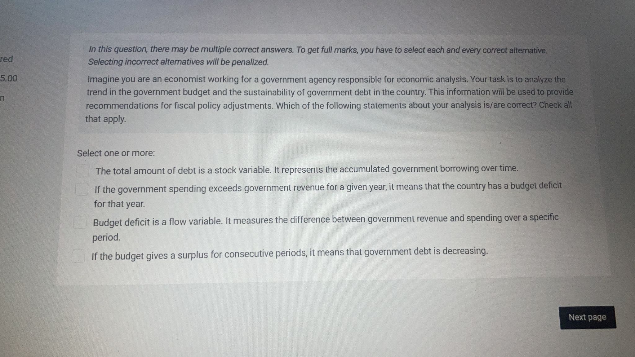 Solved In this question, there may be multiple correct | Chegg.com