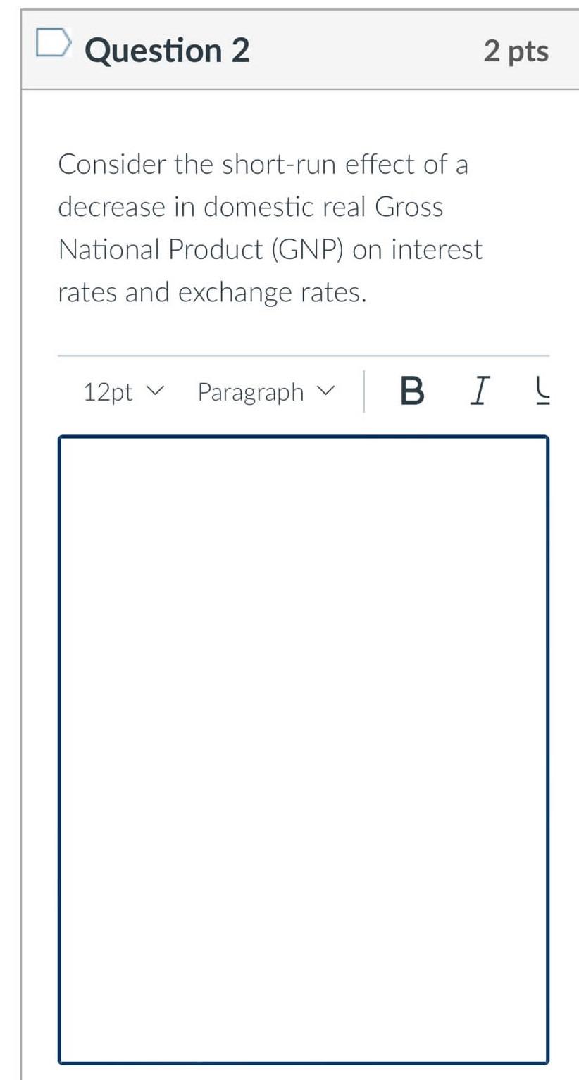 Solved Consider the short-run effect of a decrease in | Chegg.com