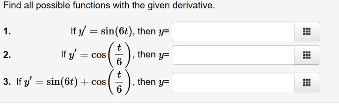 Solved Find all possible functions with the given | Chegg.com