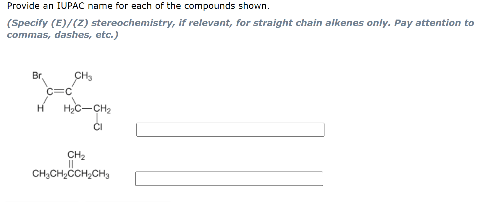 Solved Provide an IUPAC name for the compound below. | Chegg.com