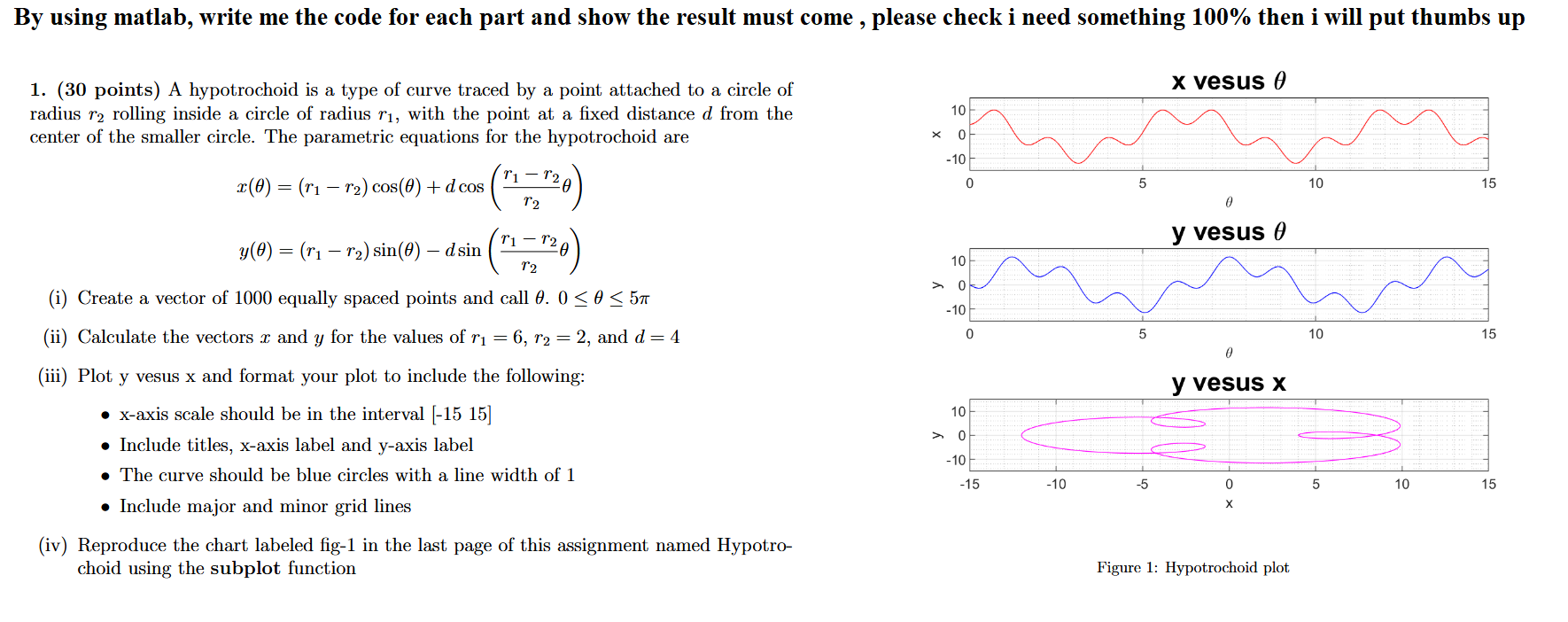 Solved By ﻿using matlab, write me ﻿the code for each part | Chegg.com