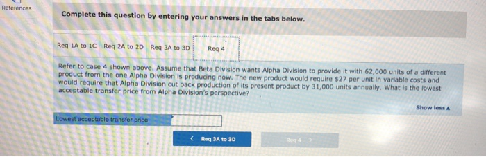 Solved 4 Problem 11A-6 Basic Transfer Pricing [LO11-5) 10 | Chegg.com