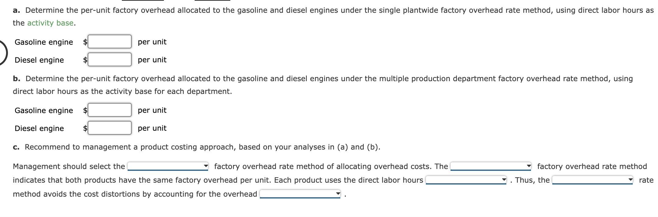 Solved Single Plantwide and Multiple Production Department | Chegg.com