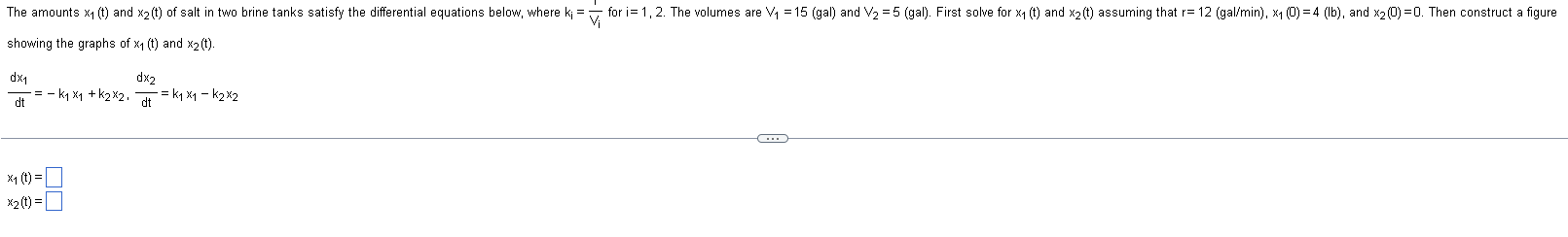 Solved showing the graphs of x1(t) and x2(t). | Chegg.com