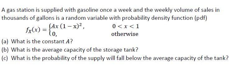 Solved StochasticsPlease post a step by step solutionA gas | Chegg.com