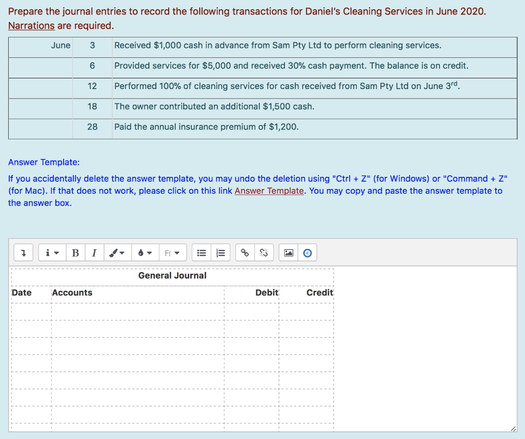 Solved Prepare the journal entries to record the following | Chegg.com