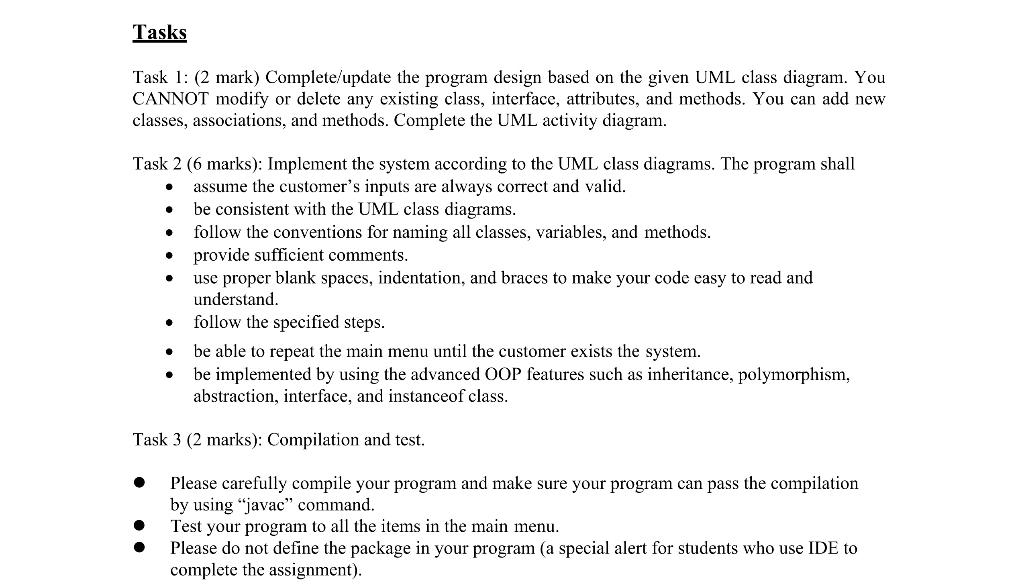 Solved General Requirements: - You should create your | Chegg.com