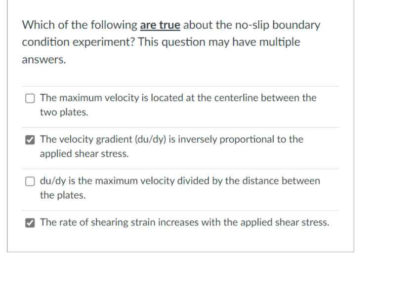 Solved Which of the following are true about the no-slip | Chegg.com