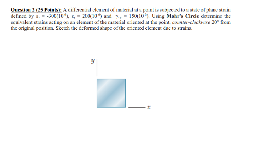 Solved Question 2 (25 Points): A differential element of | Chegg.com