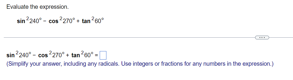 Solved Evaluate the expression. | Chegg.com