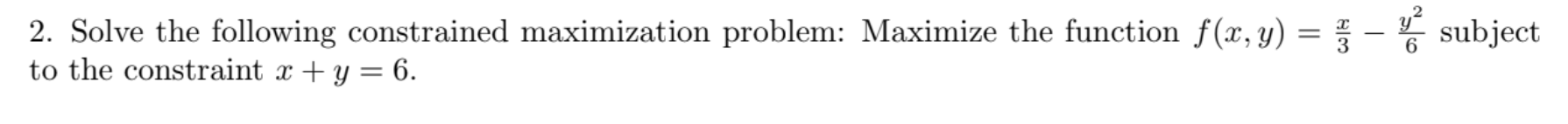 Solved - subject 2. Solve the following constrained | Chegg.com
