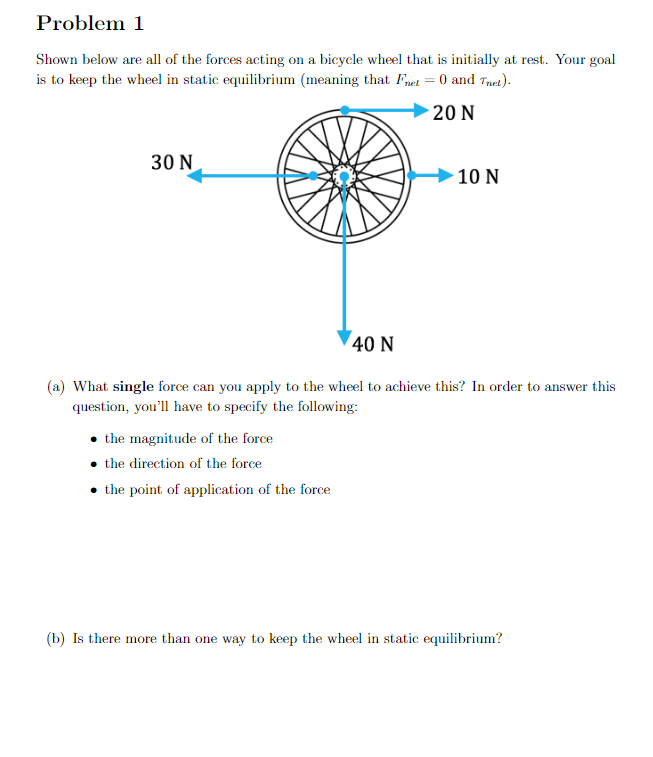 Solved Shown below are all of the forces acting on a bicycle | Chegg.com