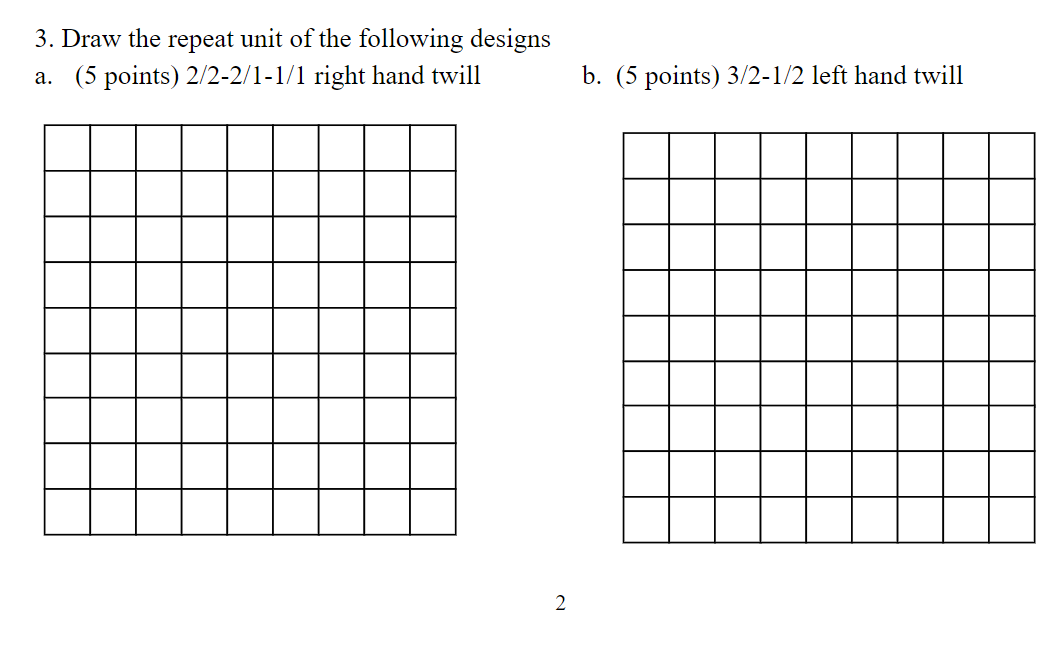 Solved 3. Draw the repeat unit of the following designs a. | Chegg.com