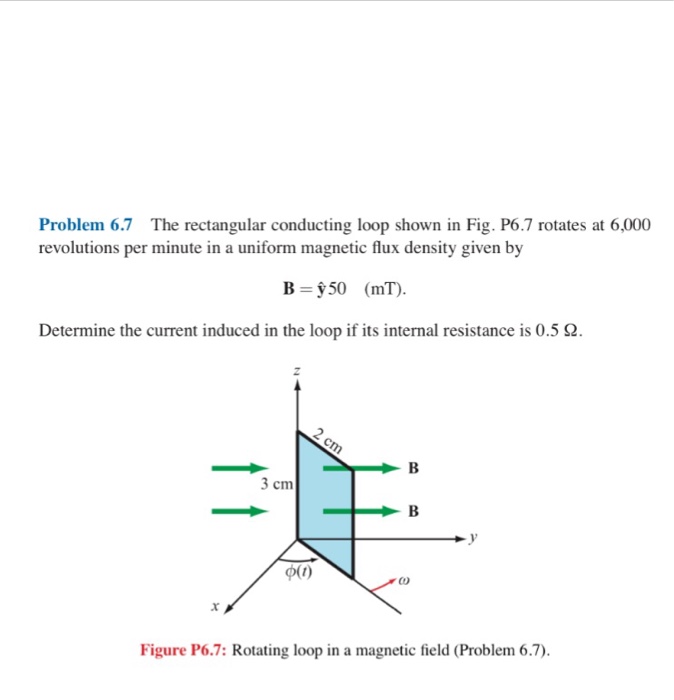 Solved The Rectangular Conducting Loop Shown In Fig P6 7