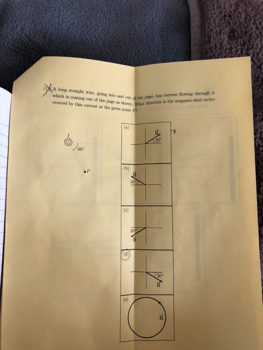 Solved a long straight wire going into and out of the page | Chegg.com