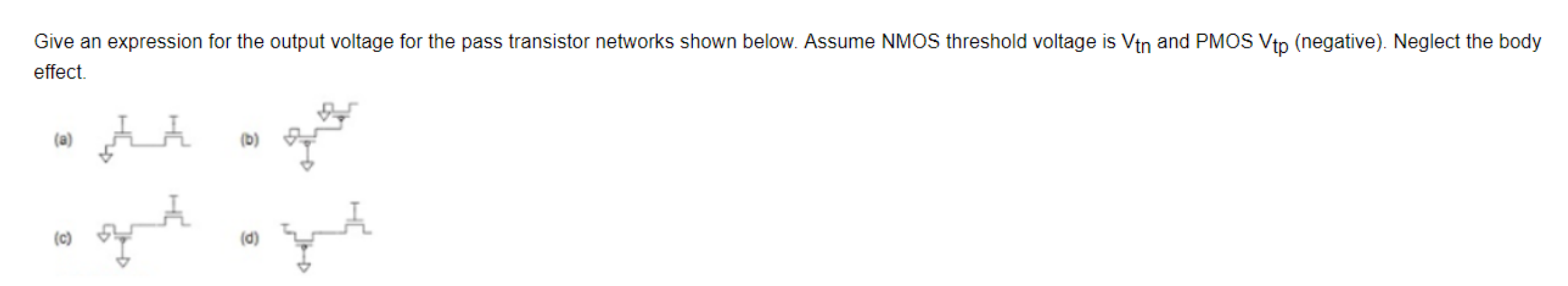 Give an expression for the output voltage for the | Chegg.com