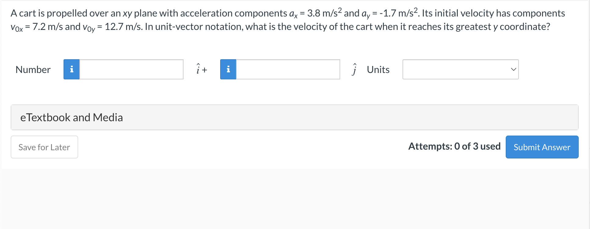 Solved velocity v of a particle moving in the xy plane is | Chegg.com
