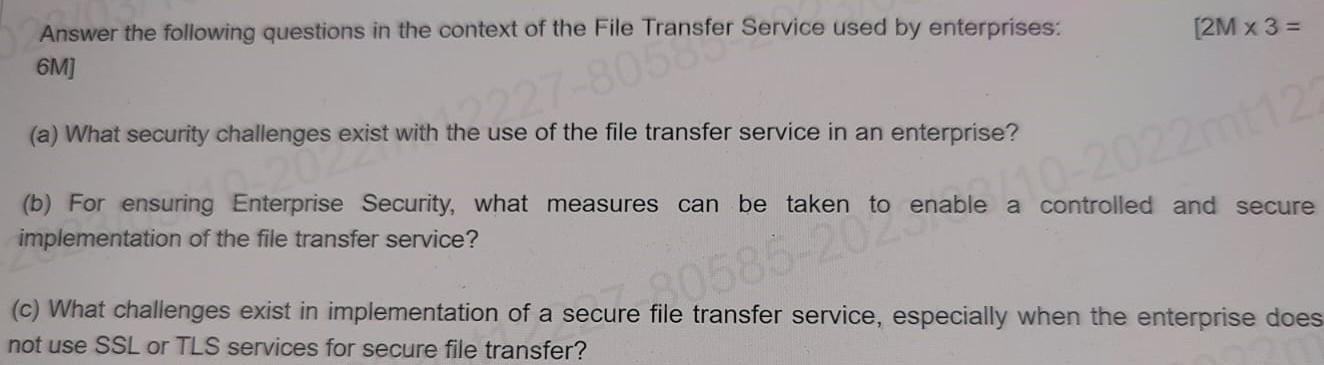 Solved Answer the following questions in the context of the | Chegg.com