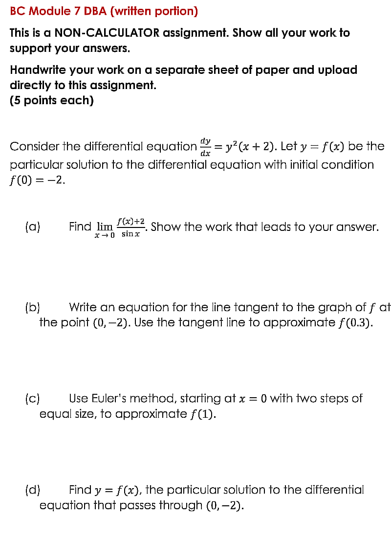 BC Module 7 DBA (written portion) This is a | Chegg.com