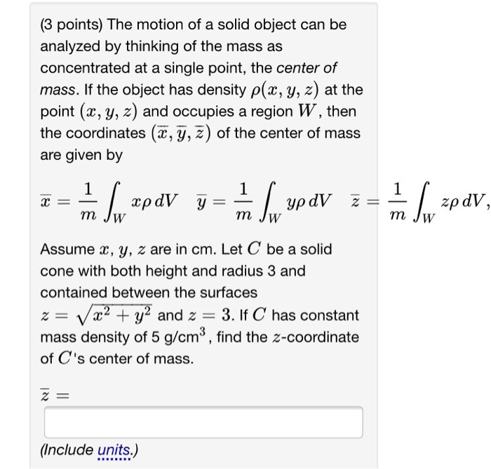 Solved The motion of a solid object can be analyzed by | Chegg.com