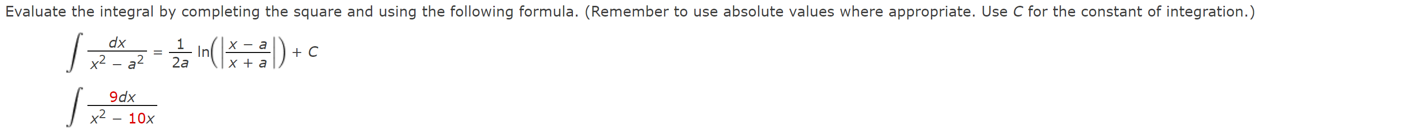 Solved Evaluate the integral by completing the square and | Chegg.com