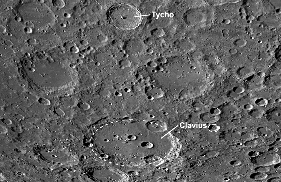 Solved 9. Examine Clavius crater. Are the small craters | Chegg.com