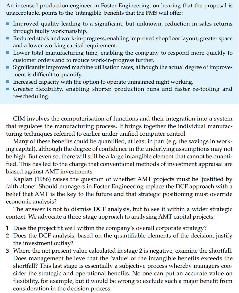 Foster Engineering Ltd is considering introducing a | Chegg.com
