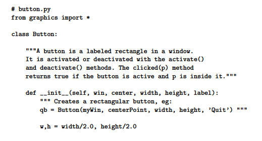 Solved Write a modified Button class that creates circular | Chegg.com