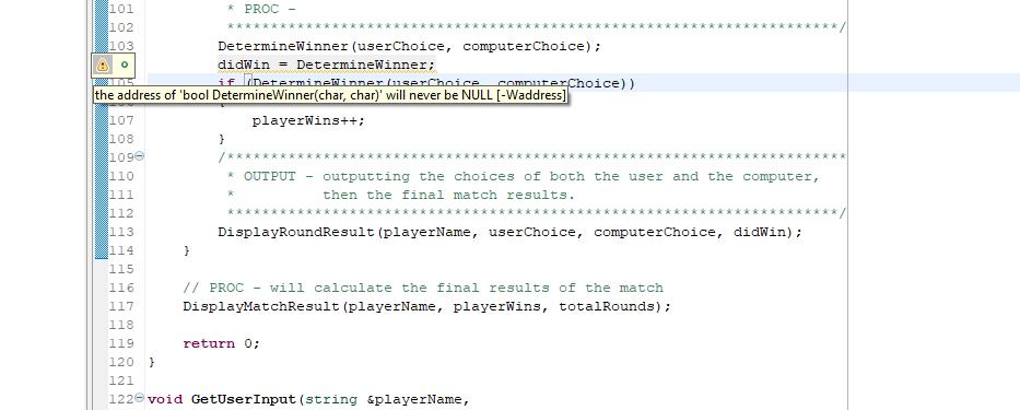 Solved PLEASE REWRITE THIS CODE SO THAT THE COMPUTER CAN WIN | Chegg.com
