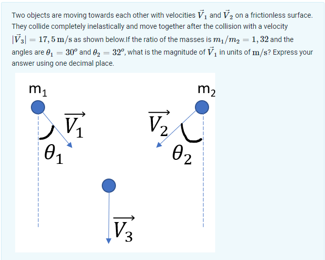 Solved Two objects are moving towards each other with | Chegg.com