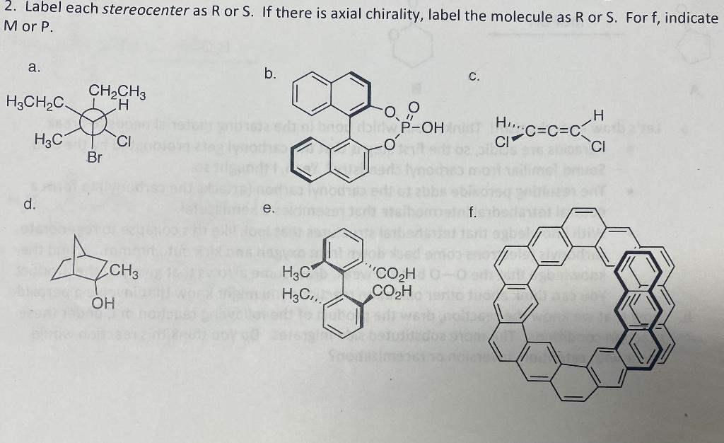Solved 2. Label each stereocenter as Ror S. If there is | Chegg.com