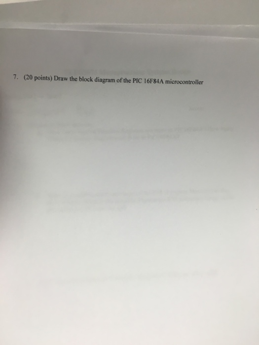 Solved Draw the block diagram of the PIC 16F84A | Chegg.com