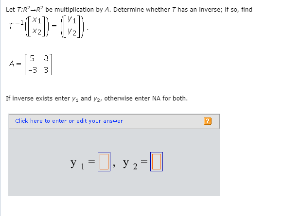 Solved Let T:R2-R2 be multiplication by A. Determine whether | Chegg.com