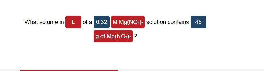 Solved What volume in of a solution contains ? | Chegg.com