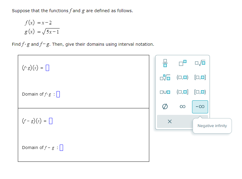 Solved Suppose that the functions f and g are defined as | Chegg.com
