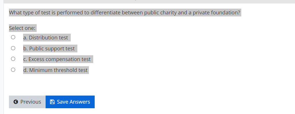 Solved What type of test is performed to differentiate | Chegg.com