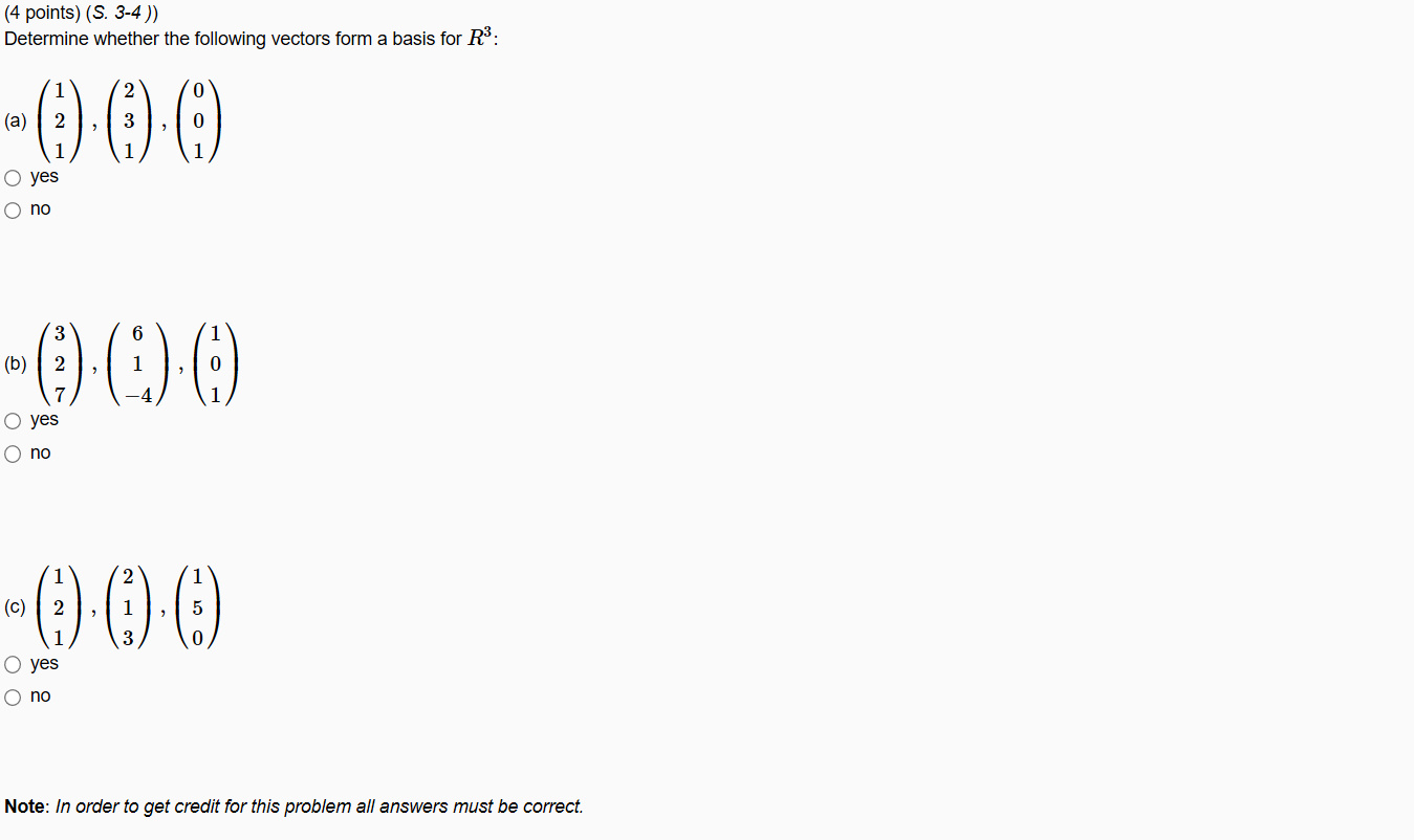 Solved (4 points) The reduced row-echelon forms of the | Chegg.com
