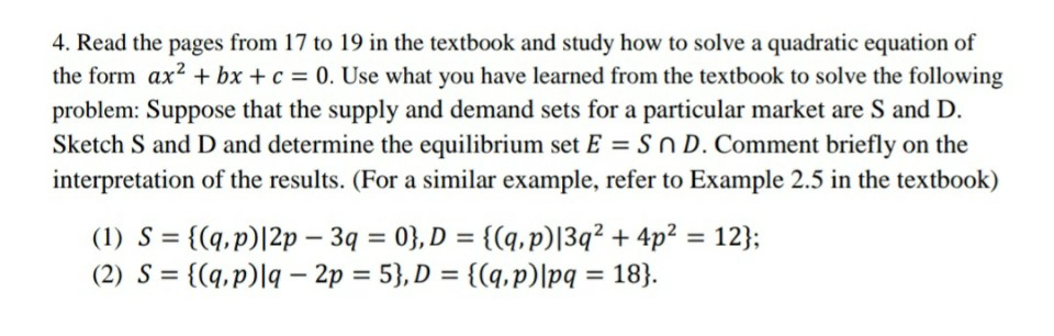 Solved 4. Read the pages from 17 to 19 in the textbook and | Chegg.com