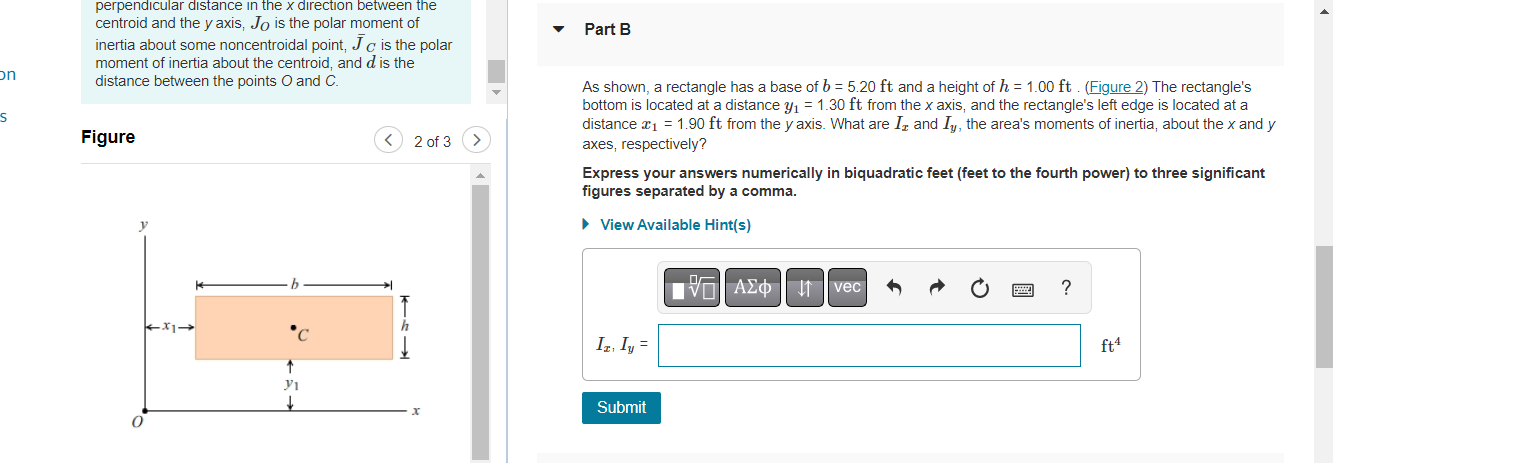 Solved perpendicular distance in the x direction between the | Chegg.com