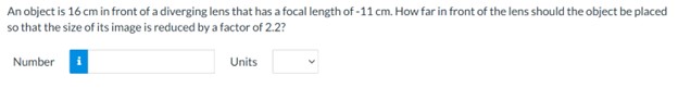 Solved by an EXPERT An object is 16 ﻿cm in front of a diverging lens ...