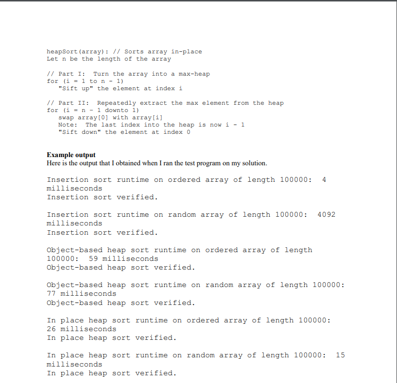 Comparing different sorting algorithms You will | Chegg.com