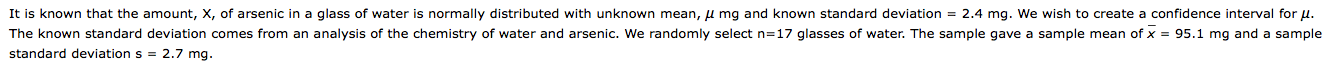 Solved It is known that the amount, X, of arsenic in a glass | Chegg.com